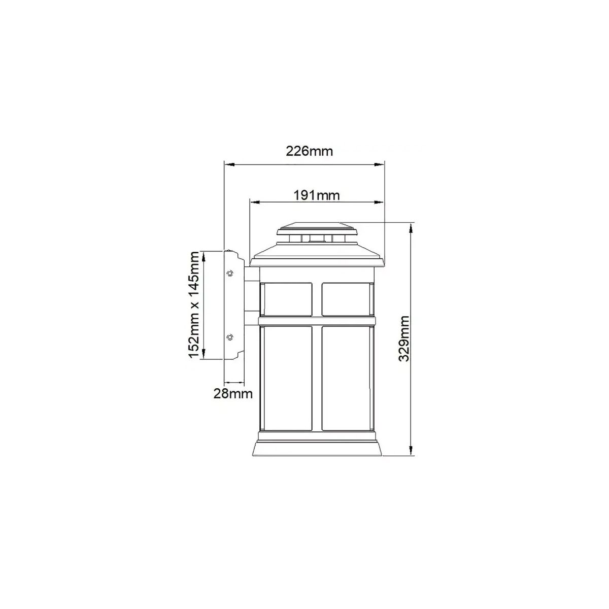 Elstead Lighting Newport kültéri fali lámpa 1x60 W fekete FE-NEWPORT-M ...